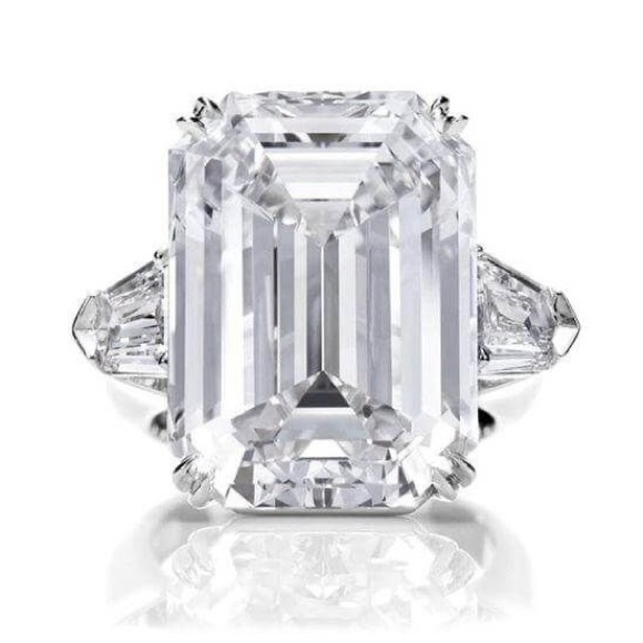 Nextnecklace | Jewelry | Emerald Cut Three Stone Cocktail Engagement ...